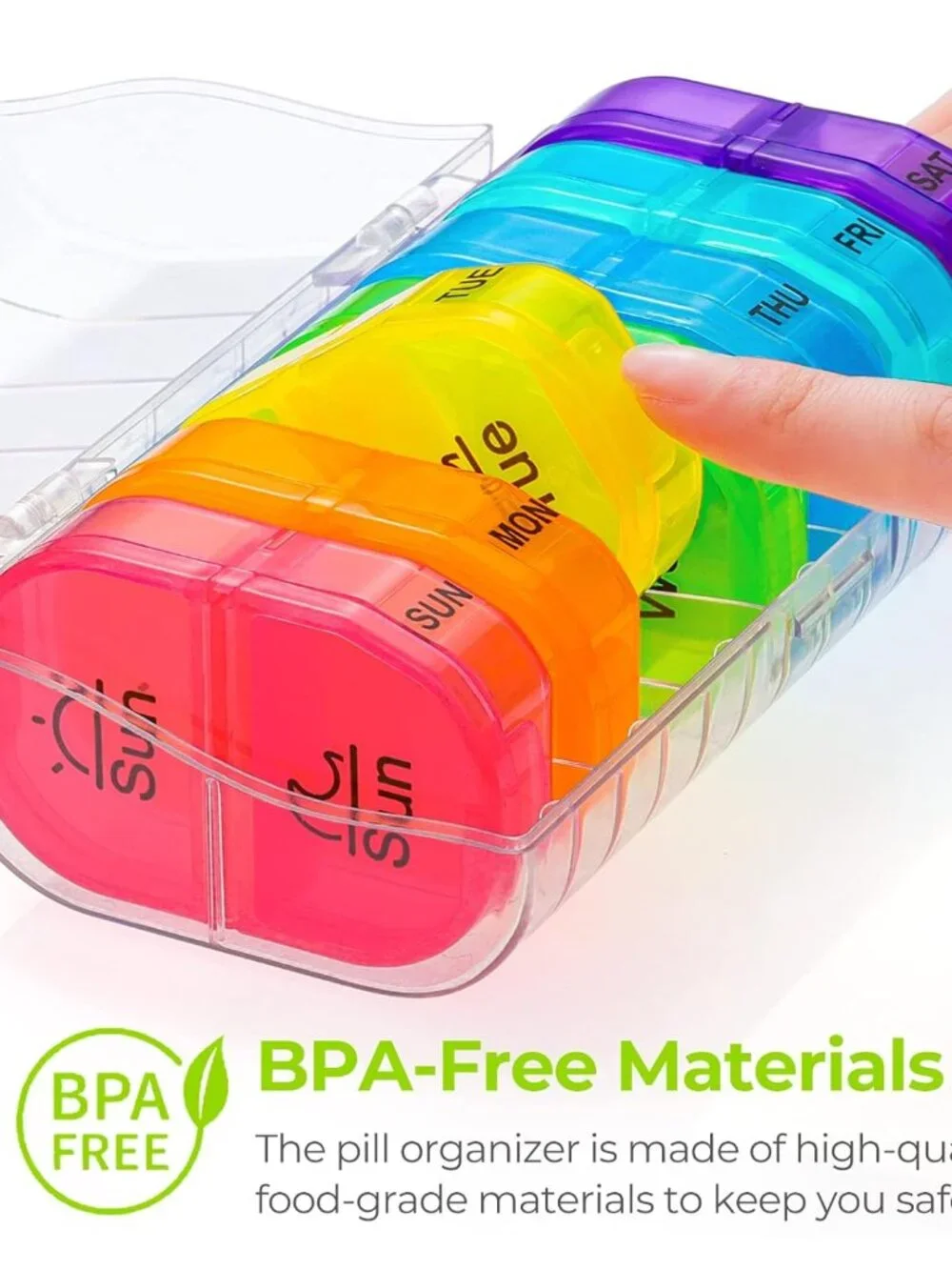 Other | Pill Box 2 Times A Day Weekly Pill Organizer Am Pm With 7 Daily ...